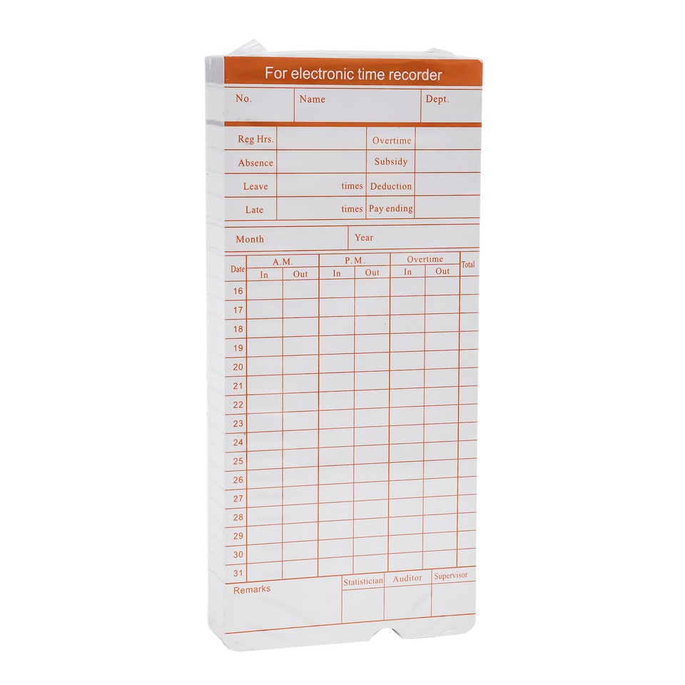 Time Clock Punch Card Employee Attendance Machine LCD Display Check- in ...