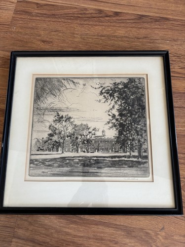 M Paul Roche Signed 1931 Etching Print Framed | eBay
