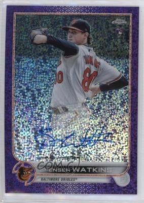 2022 Topps Chrome Rookie Purple Speckle Refractor /299 Spenser Watkins ...