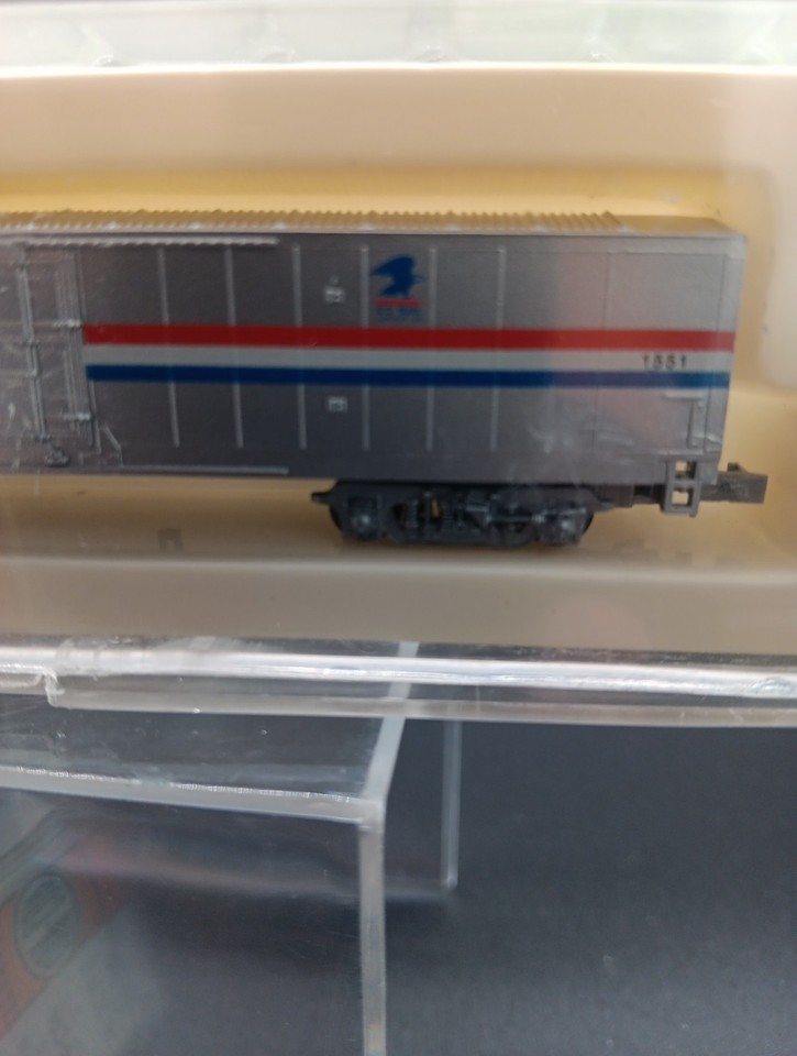 Vintage Lot Of 3 Con-Cor Amtrak Box Cars/N Scale/04681/04683/USPS Logo ...
