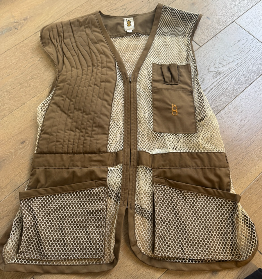 Bob Allen Brown Mesh Shooting Vest Men’s XL USA Made Clay Skeet Trap ...
