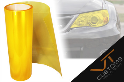Yellow Headlight Tint Film Fog Tail Lights Tint Car Fog Van Wrap [ 30 x ...