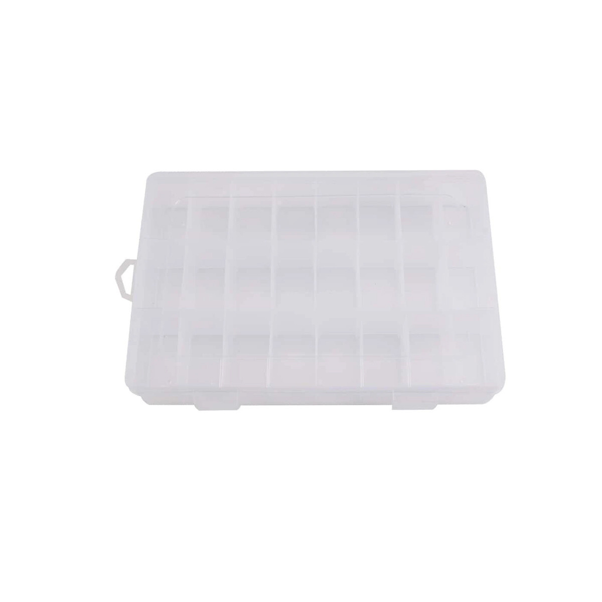 Organiser Storage Box Hard Plastic Adjustable 24 Compartment Slot ...