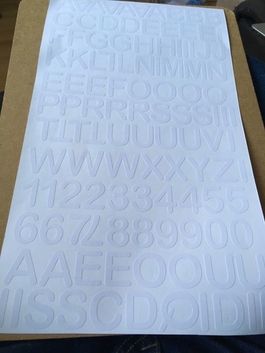 10x VINYL LETTERS 1 Inch (26mm) tall Stick on Self Adhesive Letters ...