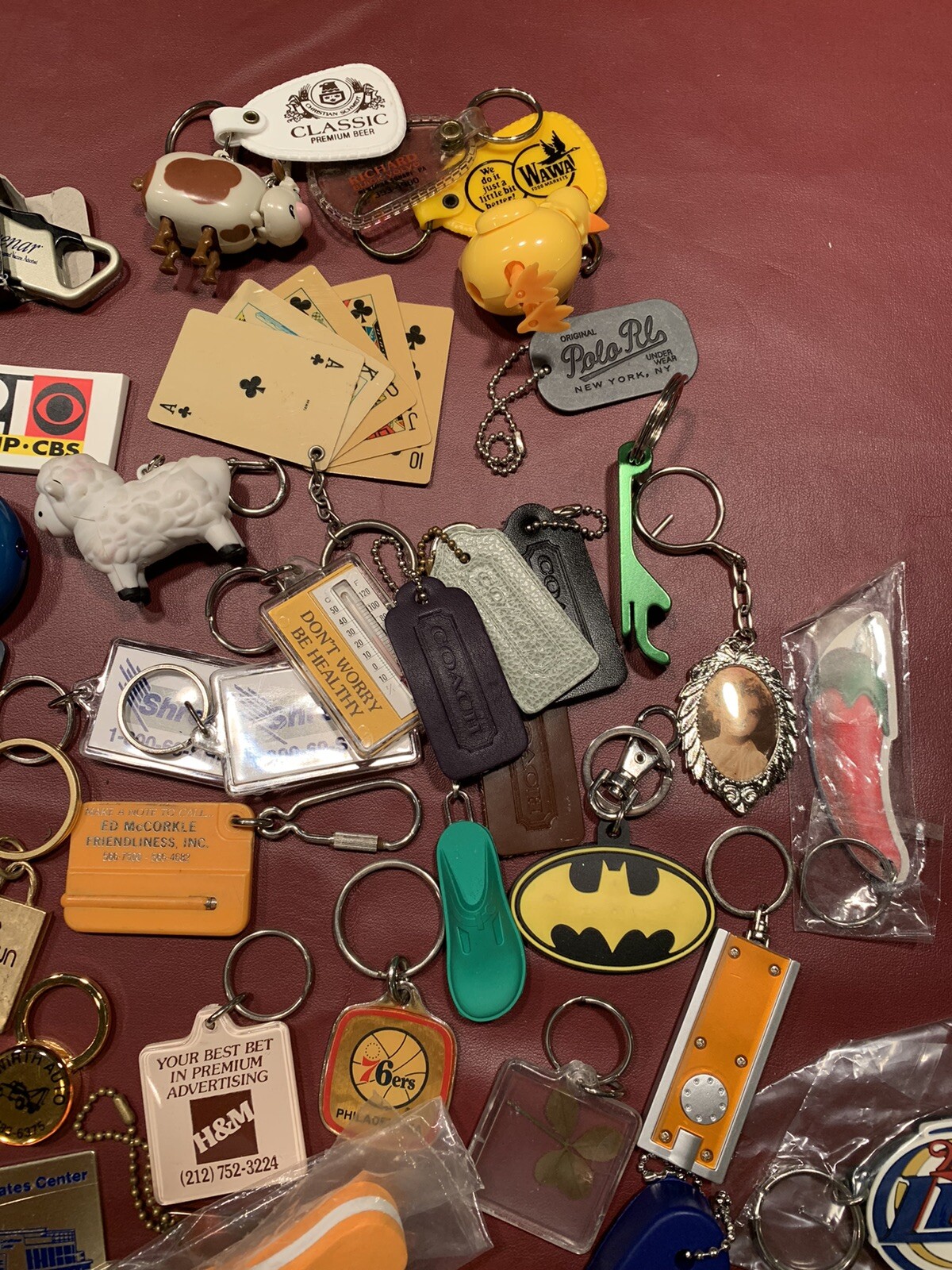Large Variety Lot 50 Vintage/New Key Fobs Keychains Travel Novelty ...