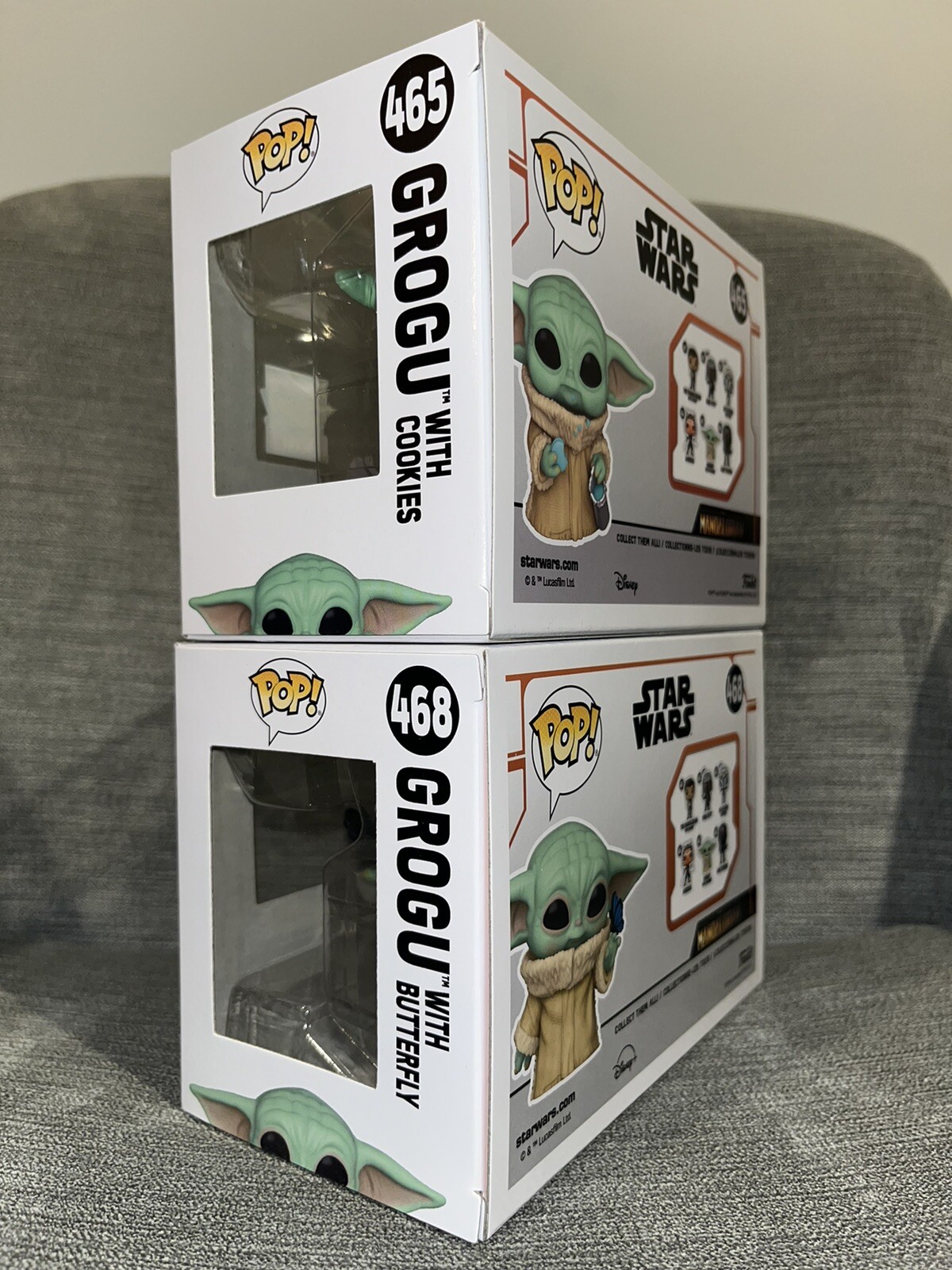 Funko Pop - Flocked Grogu Cookies + Butterfly Star Wars 465 Exclusive ...
