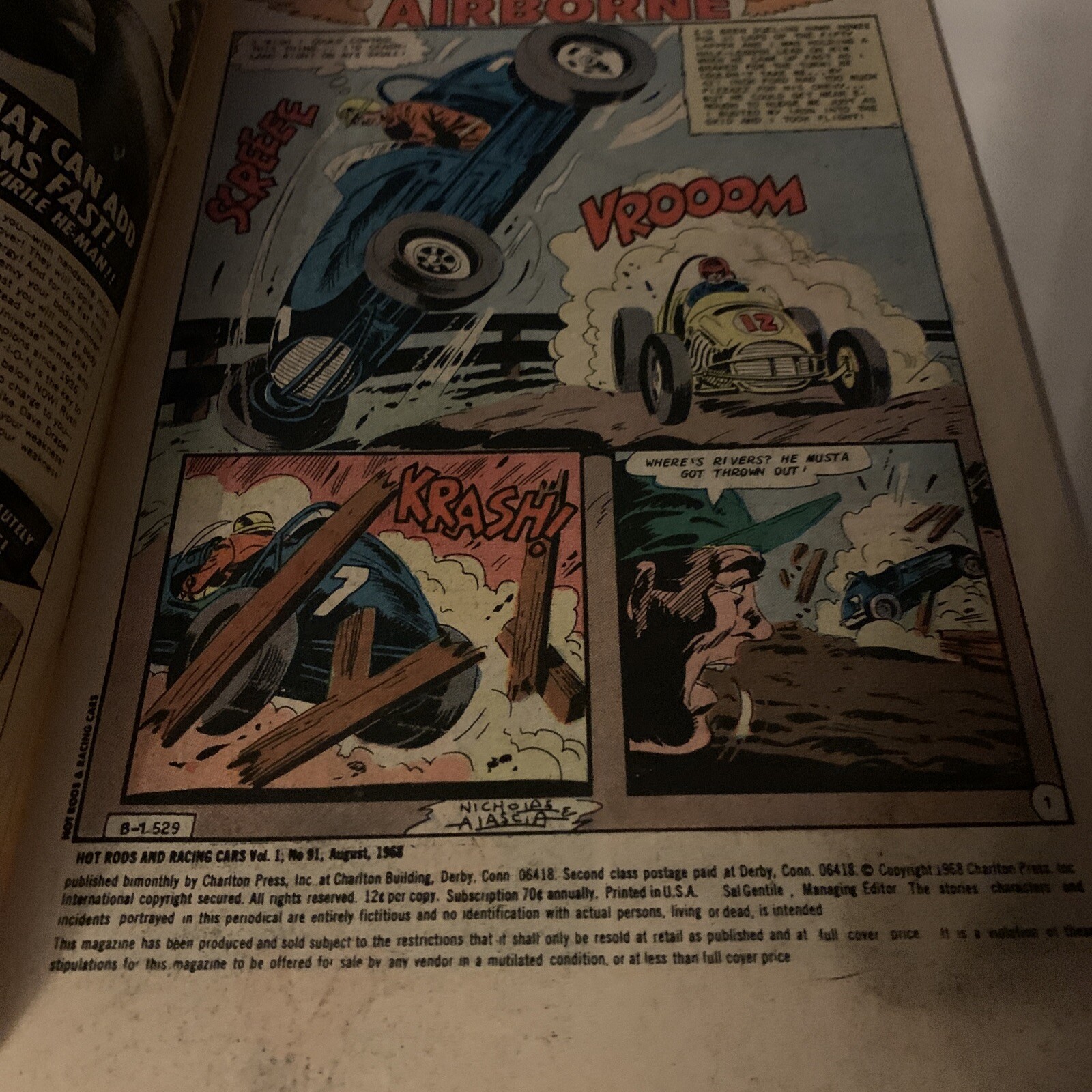 Vintage Hot Rod and Racing Cars Comic Book No. 91 August 1968 by ...