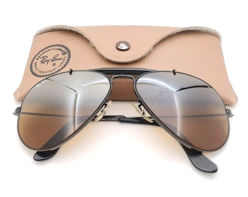 Vintage B&L Ray Ban Bausch & Lomb B15 Brown TGM Black Chrome 58mm w ...