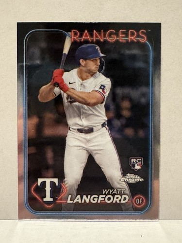 2024 Topps Chrome Wyatt Langford (RC) - Base Rookie Card Texas Rangers ...