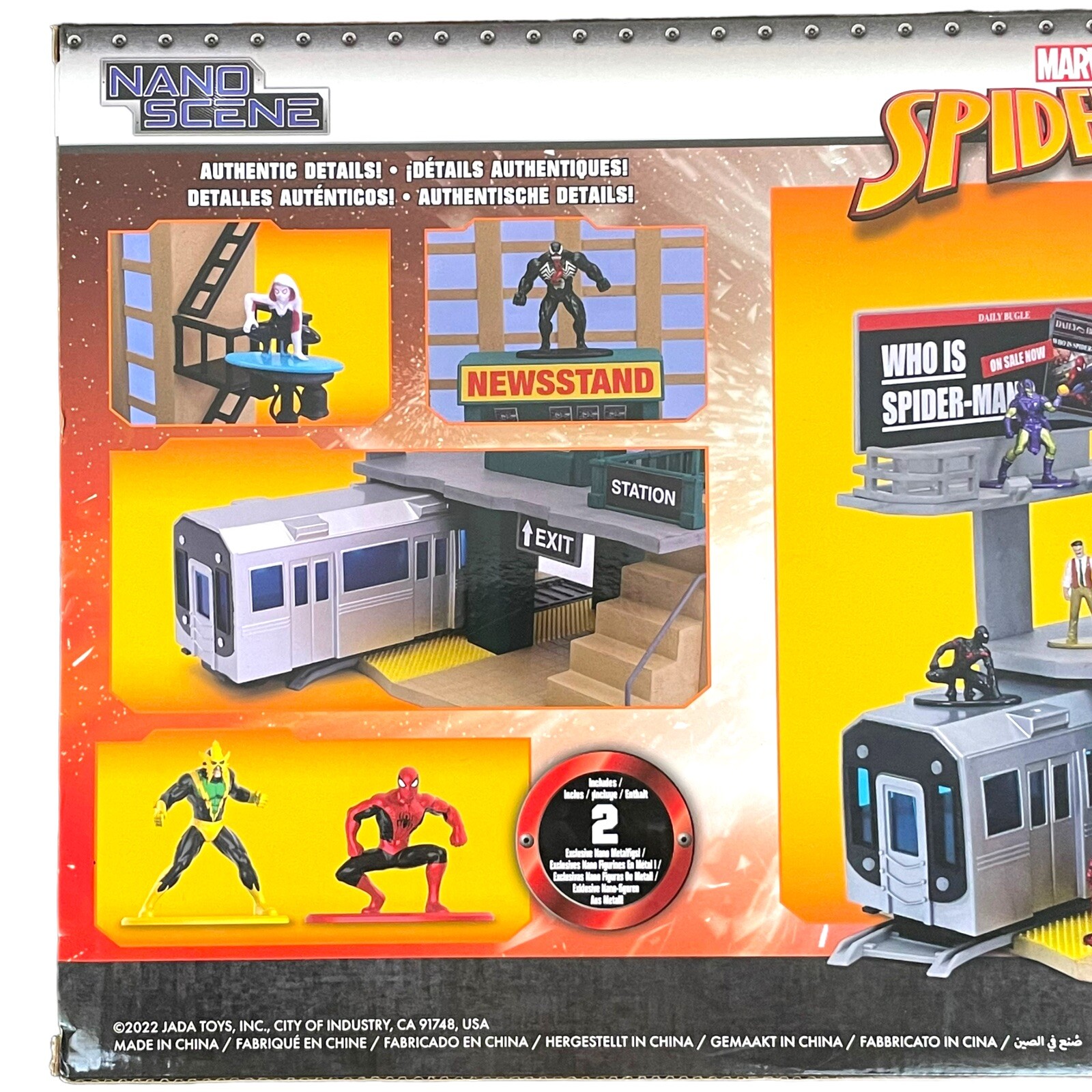 Marvel Spiderman Daily Bugle Scene 10 Nano Metalfigs Large City Display ...