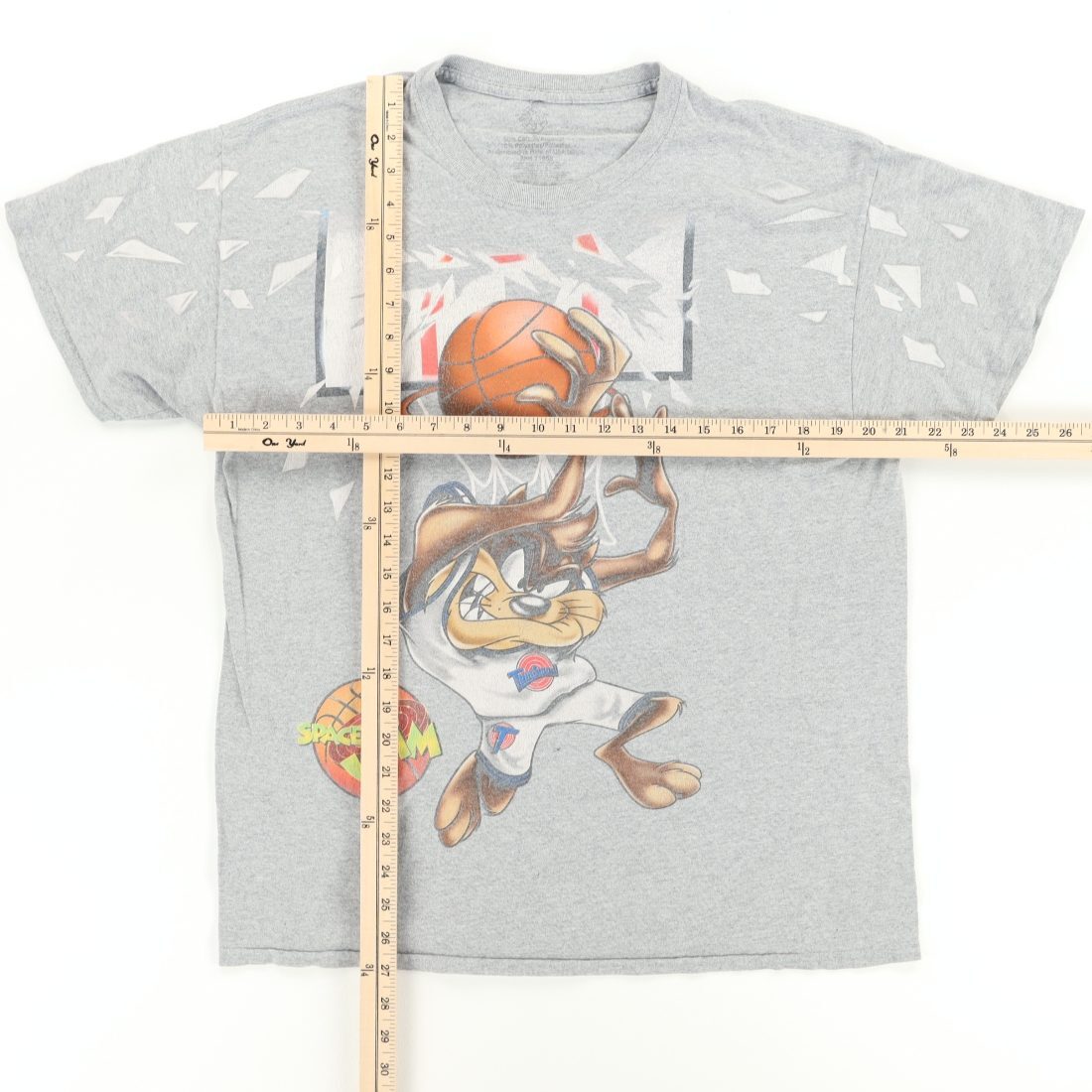 Space Jam Tasmanian Devil Taz Basketball Solid T-Shir… - Gem