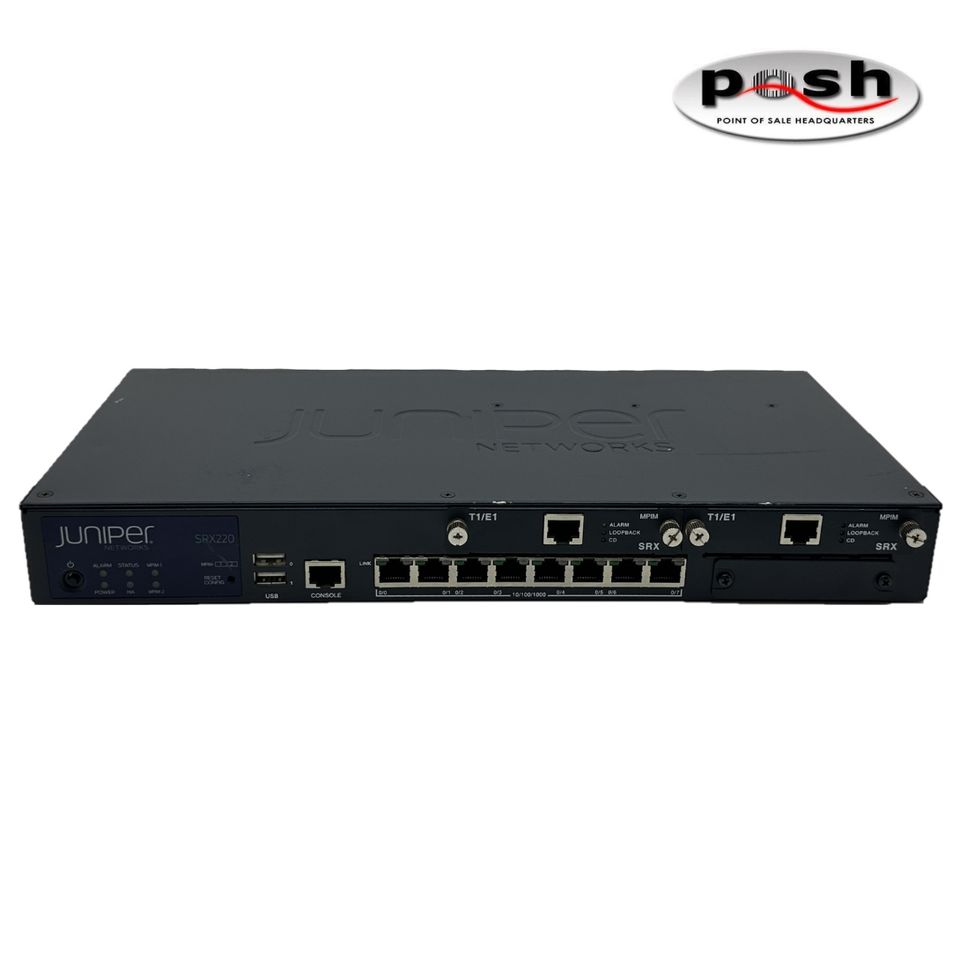 Juniper Networks SRX220 8-Port Gigabit Services Gateway Security ...