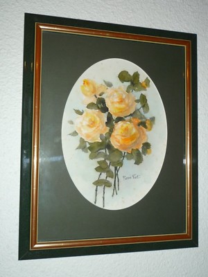 Aquarelle "Bouquet de roses" signé Pierre PIOT artprice signed ...