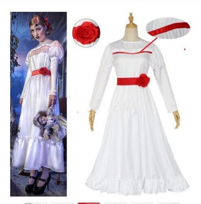ANNABELLE The Conjuring Doll Adult Kids Costume Fancy Dress Halloween ...