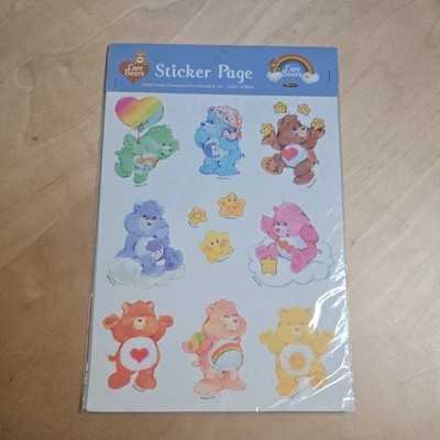 Vintage Care Bears Sticker Page Sheet NOS 2000 Kalan Large Stickers | eBay