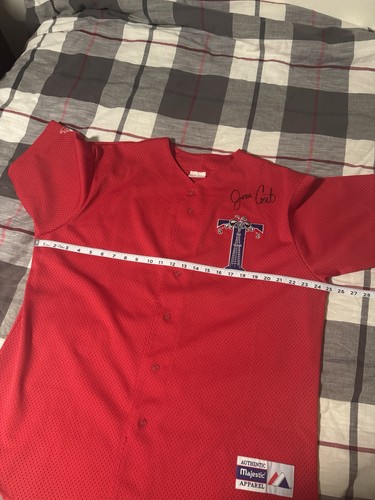 Majestic Tulsa Drillers #18 Jason Conti? Baseball Jersey Large Red ...