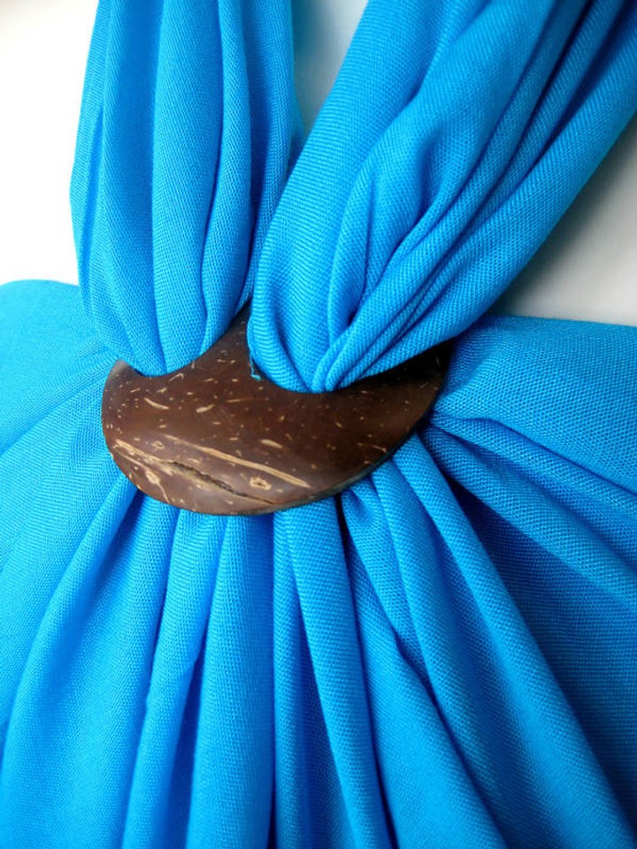 Hawaiian Hawaii Hand Made Coconut Sarong Pareo Buckle Clip ~ ROUND QTY ...