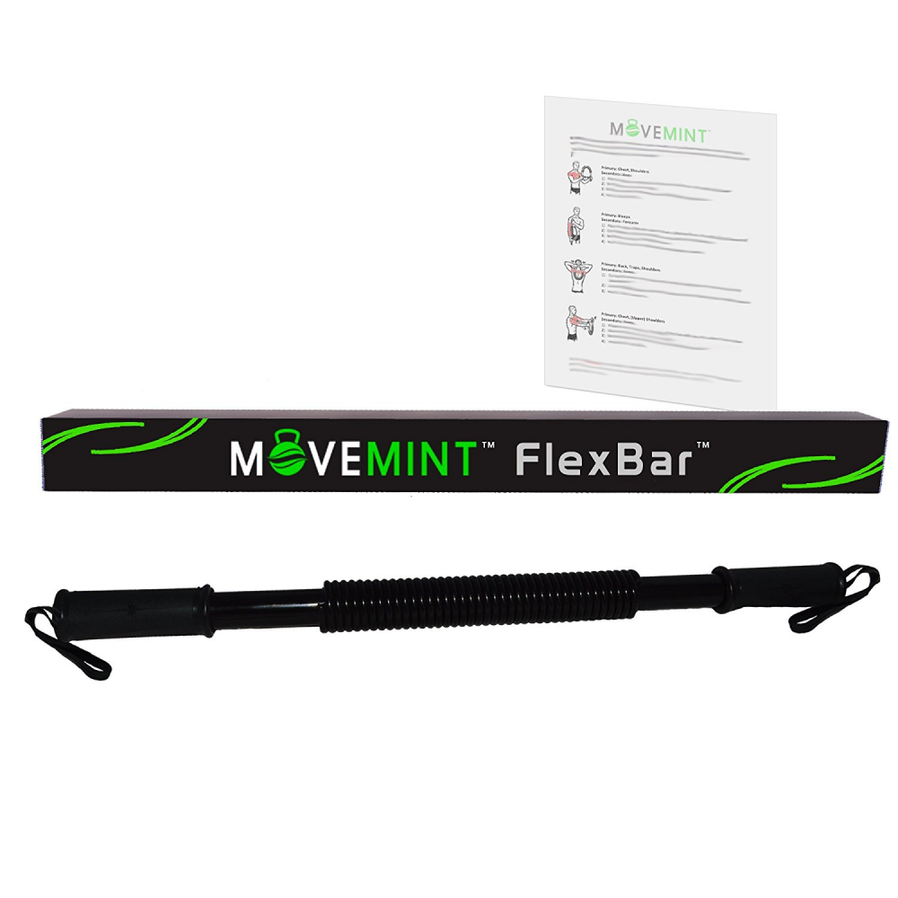 FlexBar Chest Shoulder Arm Exerciser | Curl Spring Bar Power Twister | eBay