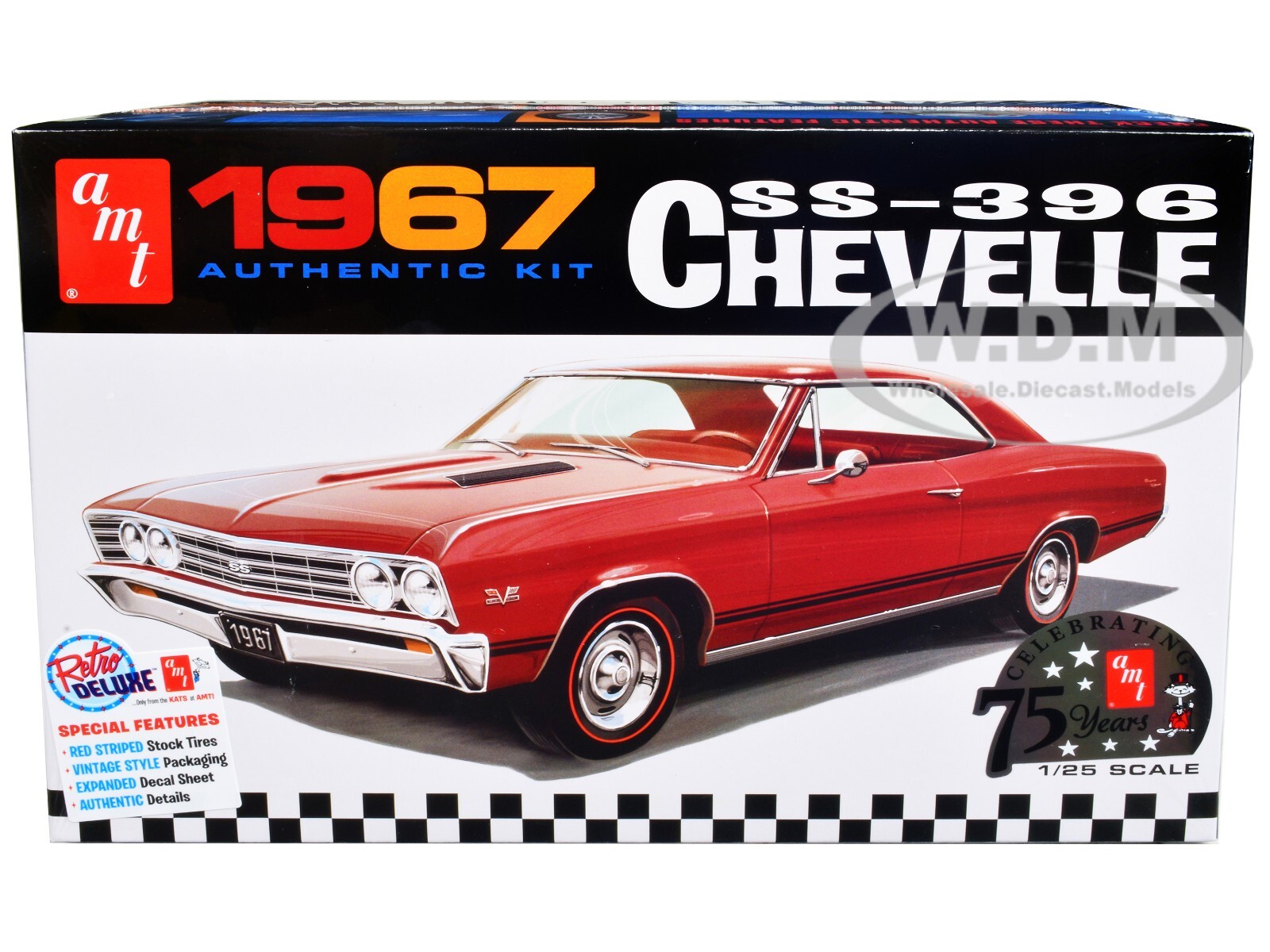 SKILL 2 MODEL KIT 1967 CHEVROLET CHEVELLE SS 396 1/25 SCALE BY AMT ...