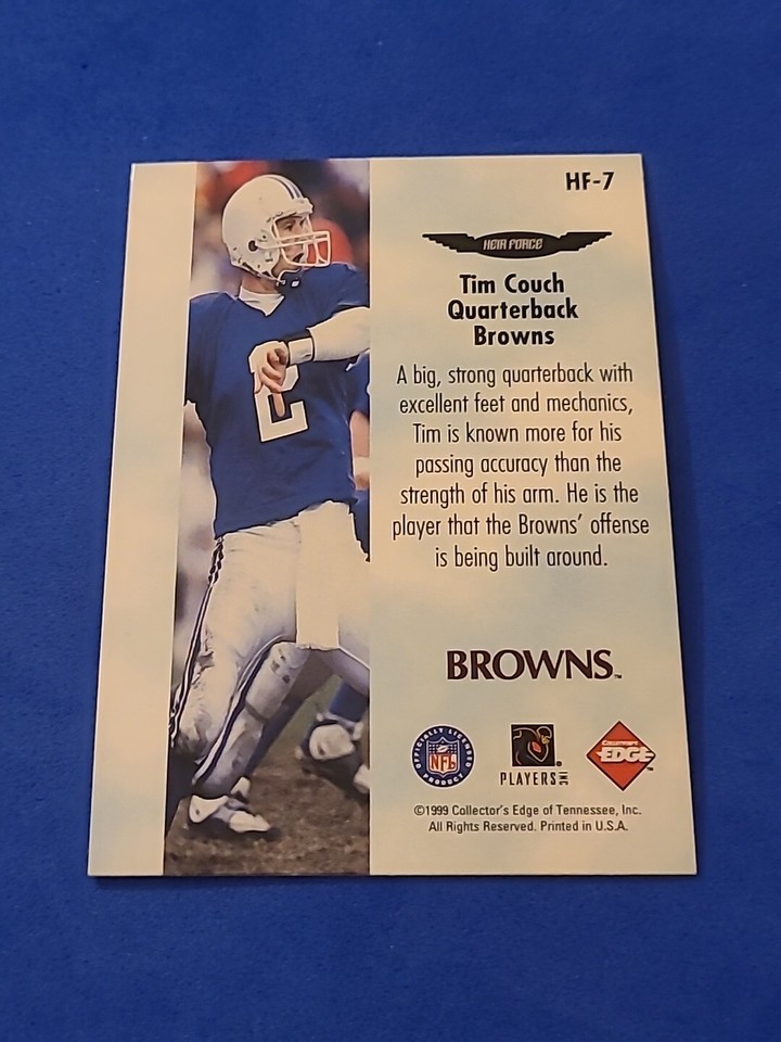 1999 Tim Couch ROOKIE RC Collector's Edge Fury #HF-7 Heir Force | eBay