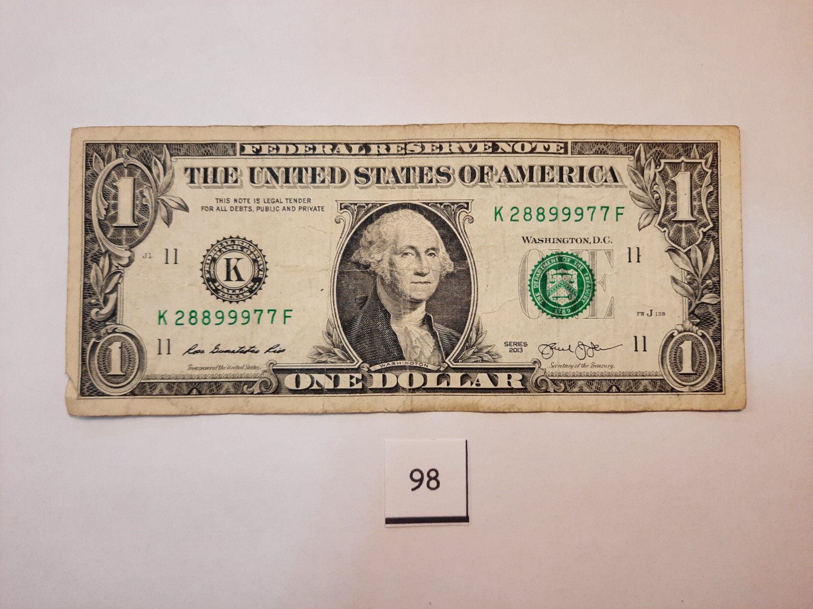 2013 1 Dollar Bill Rare Double Triple Double American U.S.A. Fancy ...