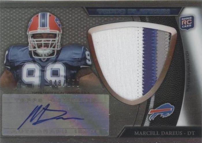 2011 Topps Platinum - Marcell Dareus #64 Jumbo Patch Refractor Rookie ...