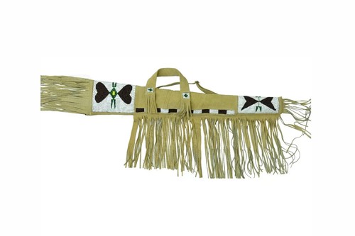 Indian Beaded Native American Rifle Scabbard Sioux Style Suede Leather ...