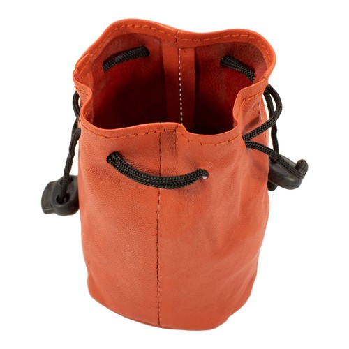 Soft Leather Round Drawstring Pouch Coin Soft Women Wrist Multiple ...