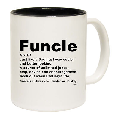 Funcle Noun Uncle GIFT BOXED Funny Mugs Novelty Coffee Mug Cup | eBay