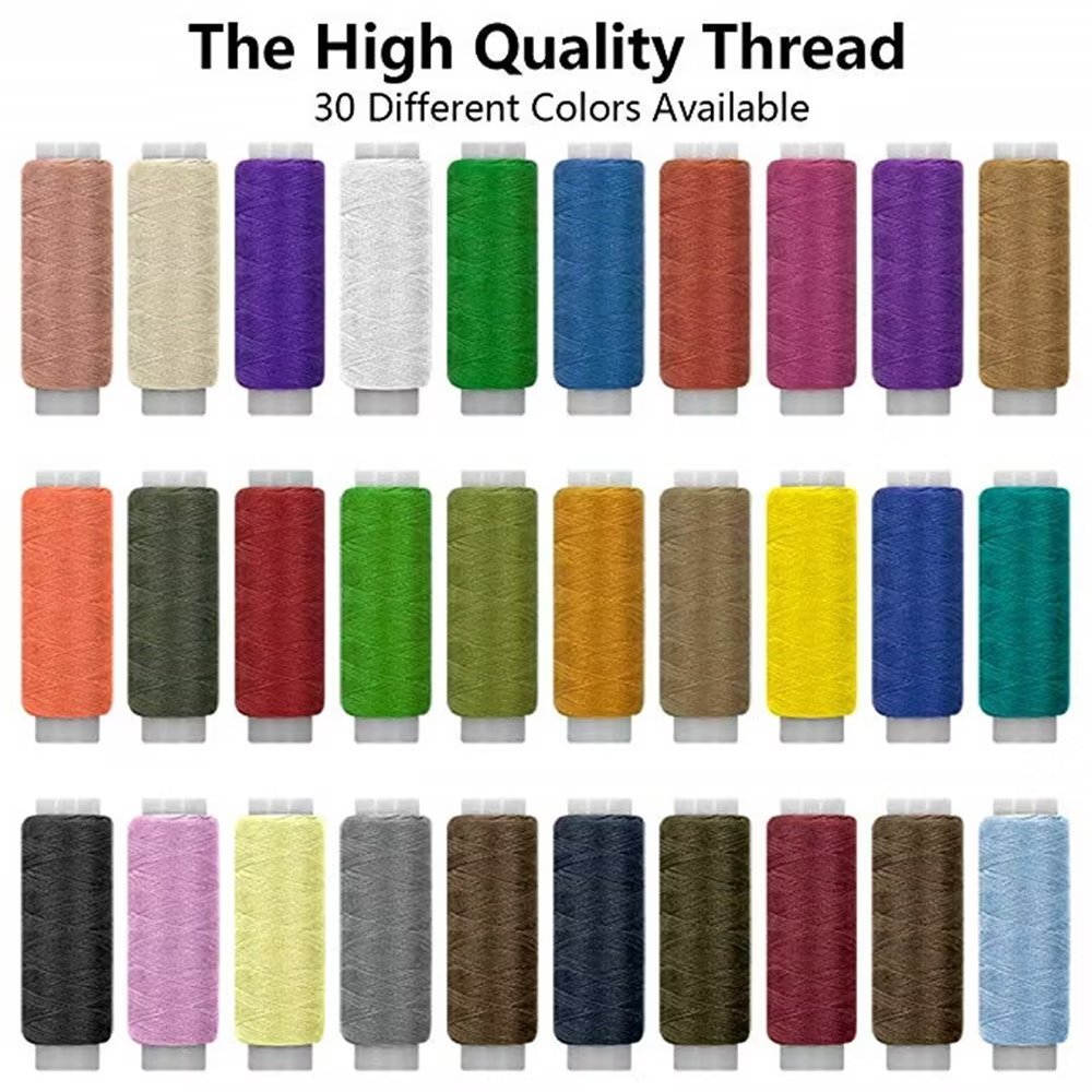 112Pcs Sewing Kit Measure Scissor Thimble Thread Needle Storage Box ...