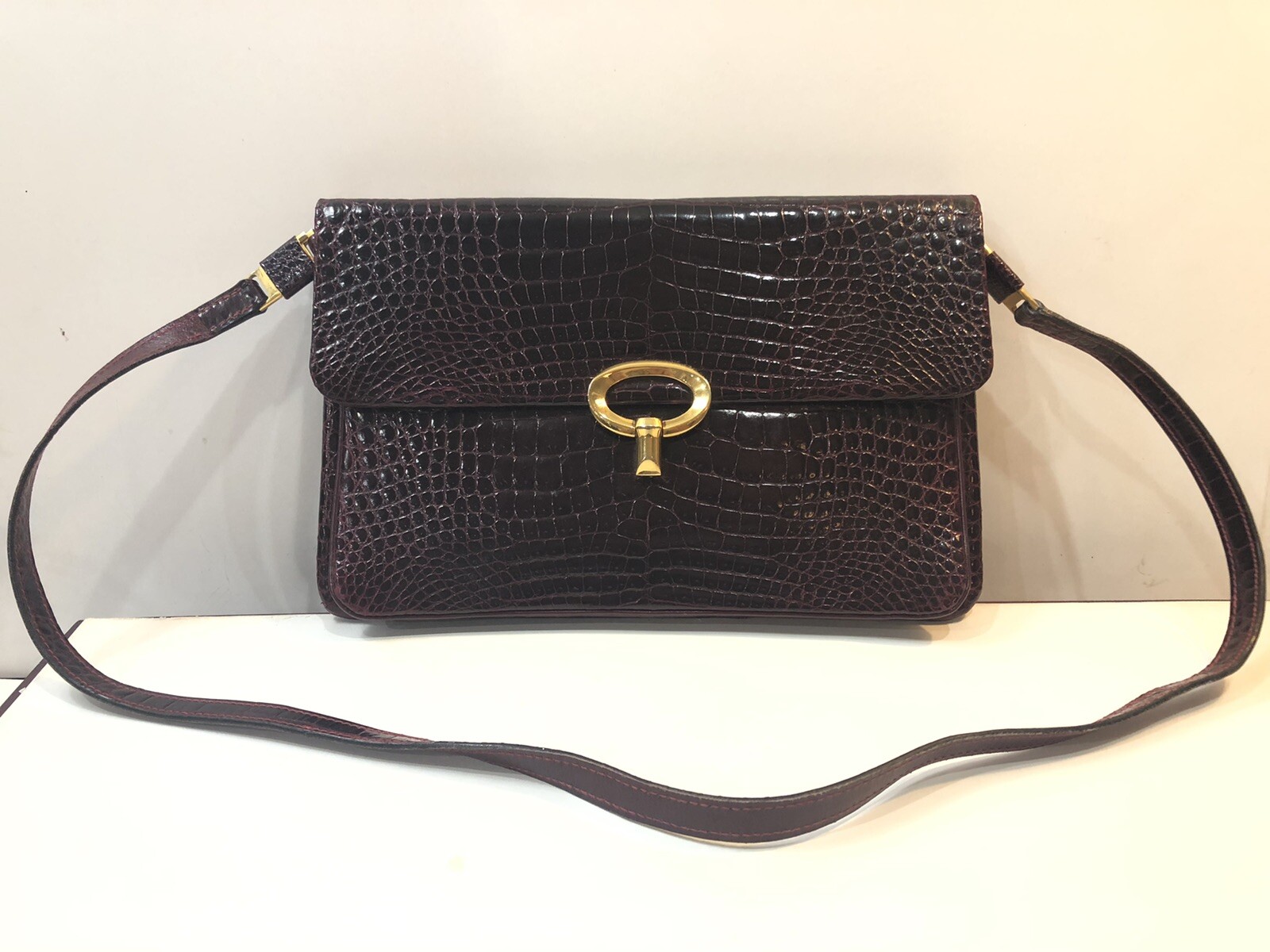 Authentic Morabito Crocodile Exotic Leather Shoulder … - Gem