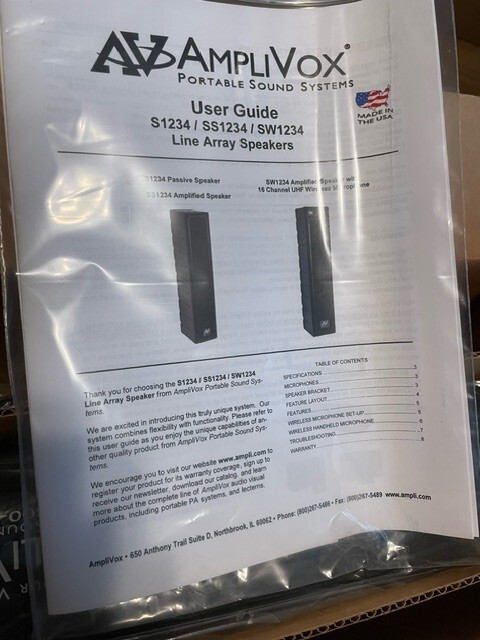 Amplivox S1234 Rack Mount Line Array Soundbar Passive PA Speaker | eBay