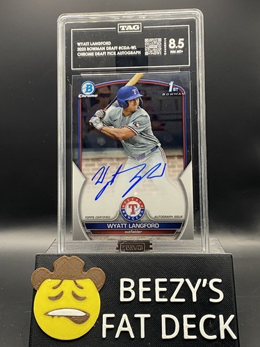 2023 Bowman Draft Wyatt Langford #CDA-WL TAG 8.5 | eBay