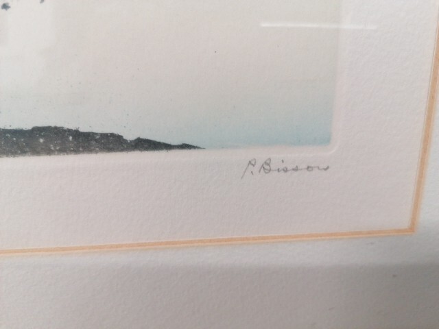 Paul Bisson (British 1938-) Limited Edition Etching Seascape Signed 98/ ...