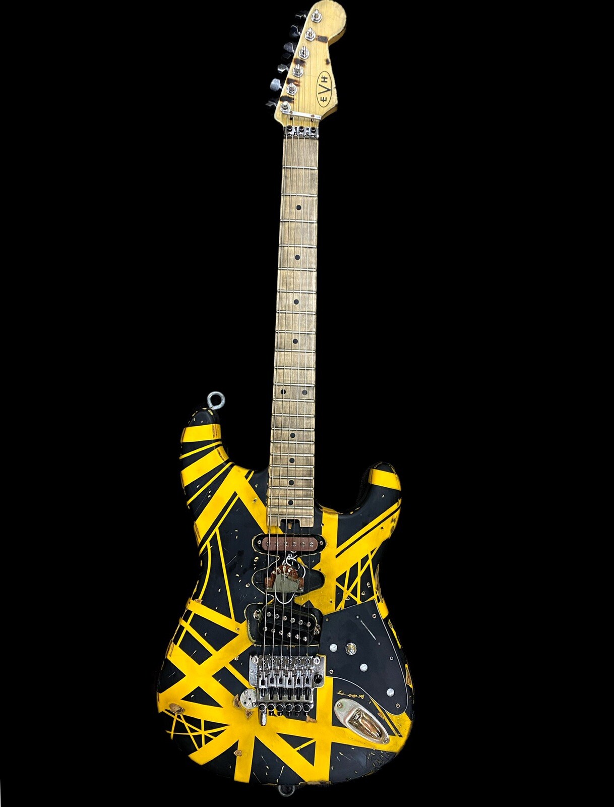 EVH Striped Series black/yellow Modified Frankenstrat By *Judah Guitars ...