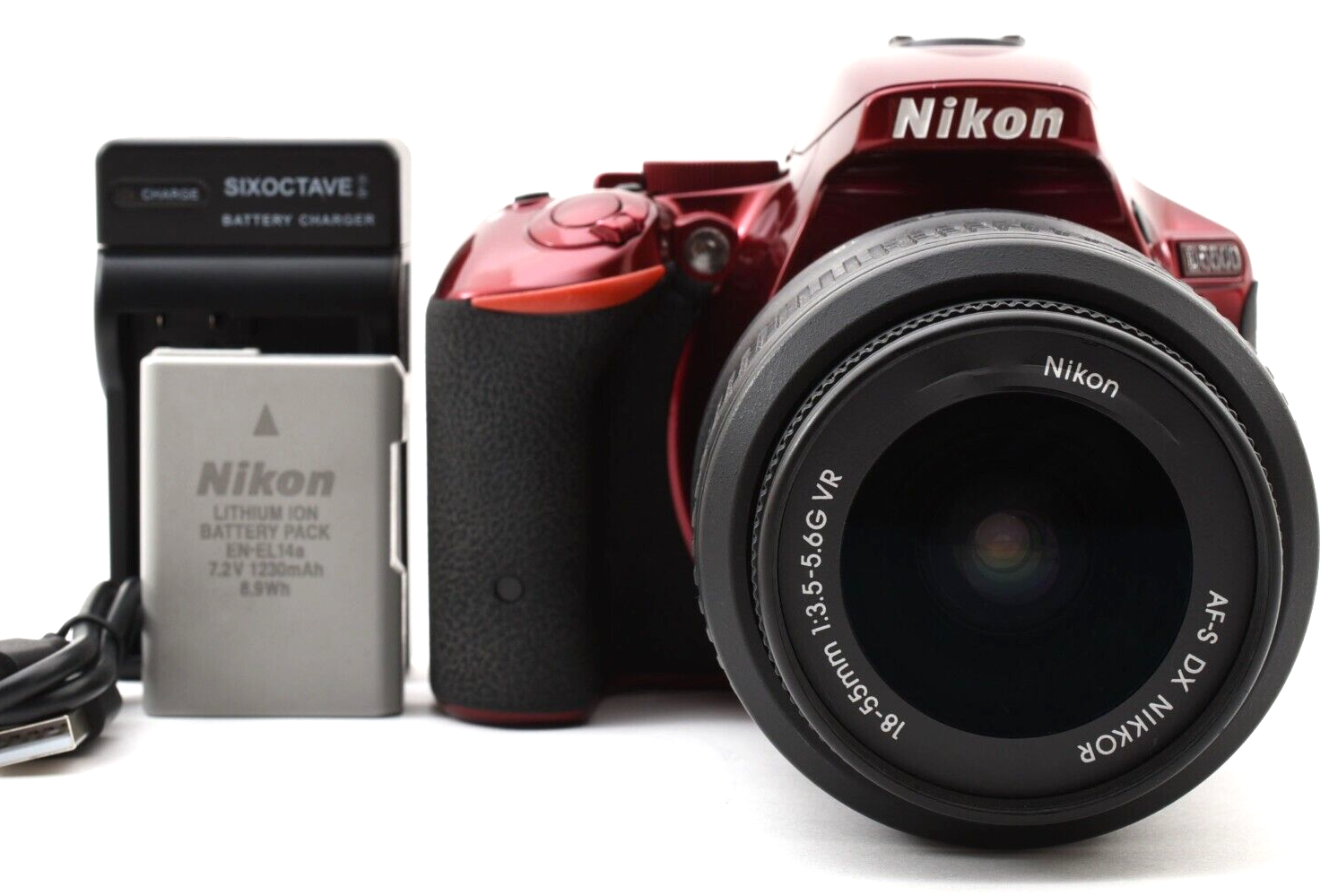 Nikon D D5500 24.2MP Digital SLR Camera - Red (Body Only) for sale ...