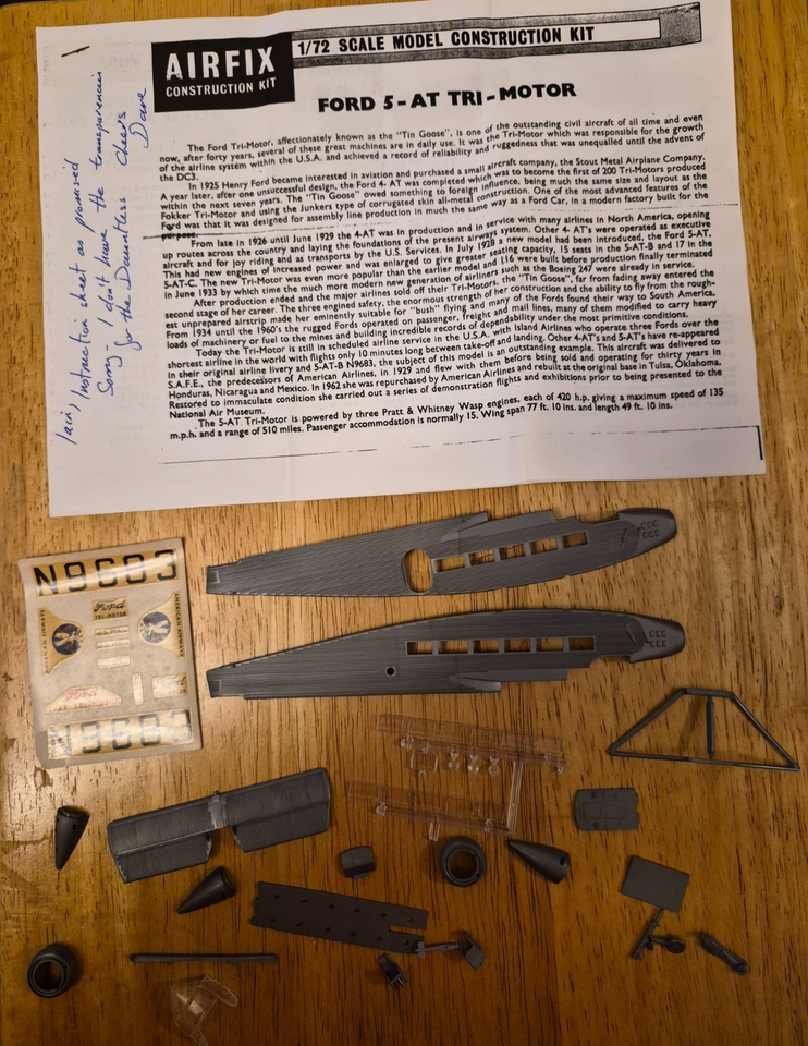 Two Airfix model kits. 1:72. 2 x Ford Tri-motor | eBay UK