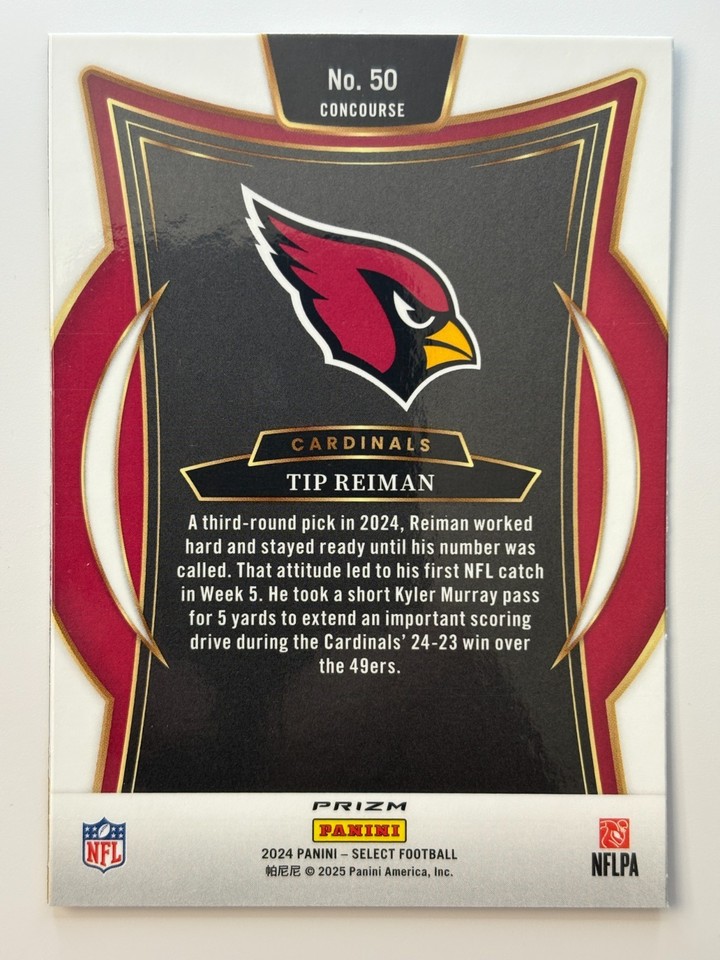 2024 Panini Select - Concourse Tip Reiman #50 Green & Yellow Shock ...