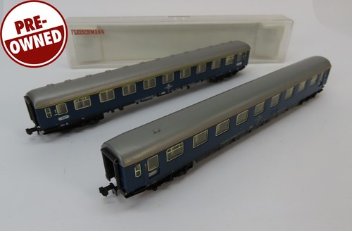 N Gauge Fleischmann 2x Passenger Cars DB Blue Coaches (CON26) | eBay UK