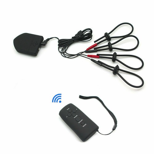 Male 20M Wire Remote Control Shock 4 Rings Urethra Sounds E stim Device ...
