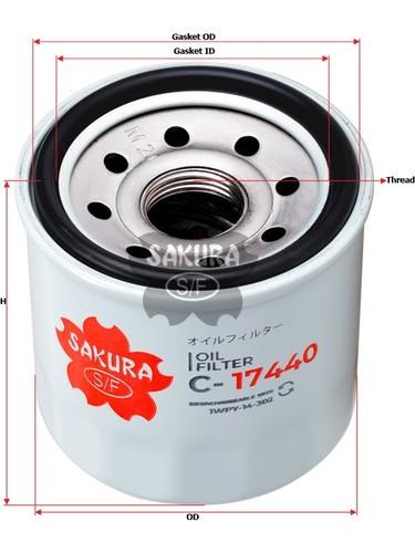 Sakura Oil Filter Fits Wco263Nm 1Wpy14-302 Py8W-14-302 (C-17440) | eBay