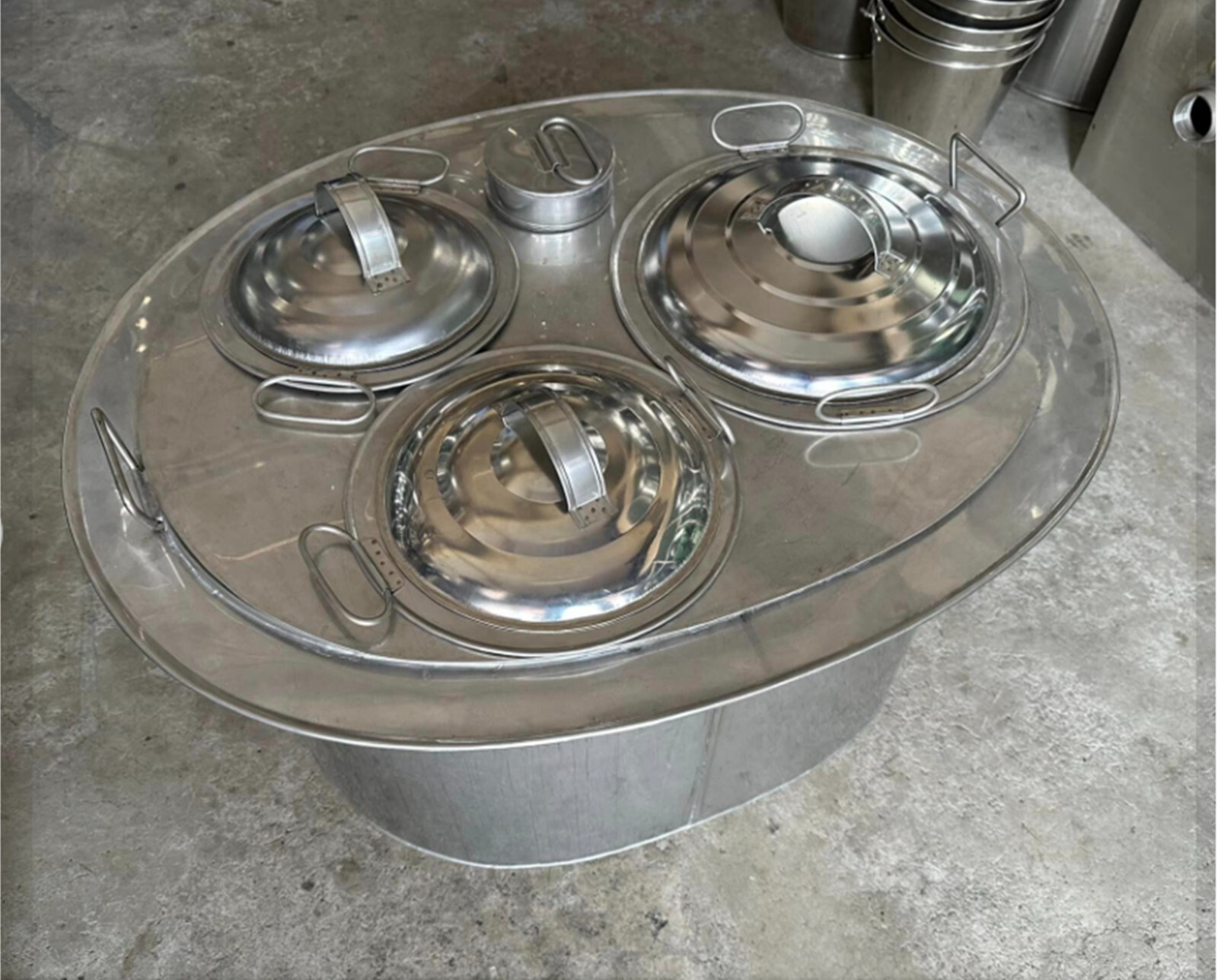 Stainless Steel Thai Traditional Soymilk 3 Divided Pot Homemade Drink ...