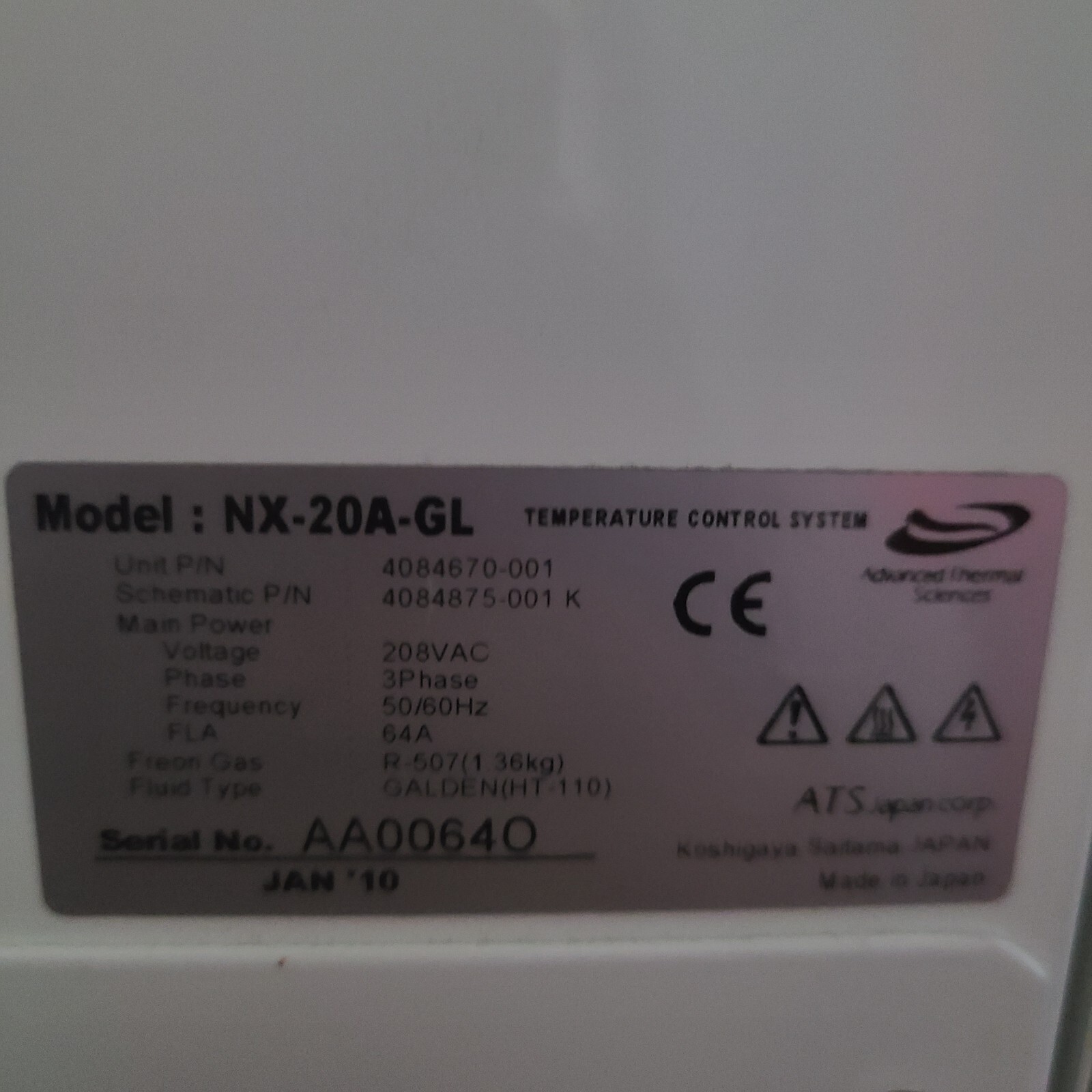 ADVANCED THERMAL SCIENCES(ATS) NX-20A-GL CHILLER | eBay