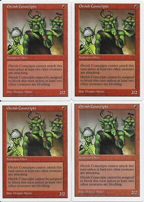MTG: ORCISH CONSCRIPTS 5th Edition COMMON; played, Excellent condition ...