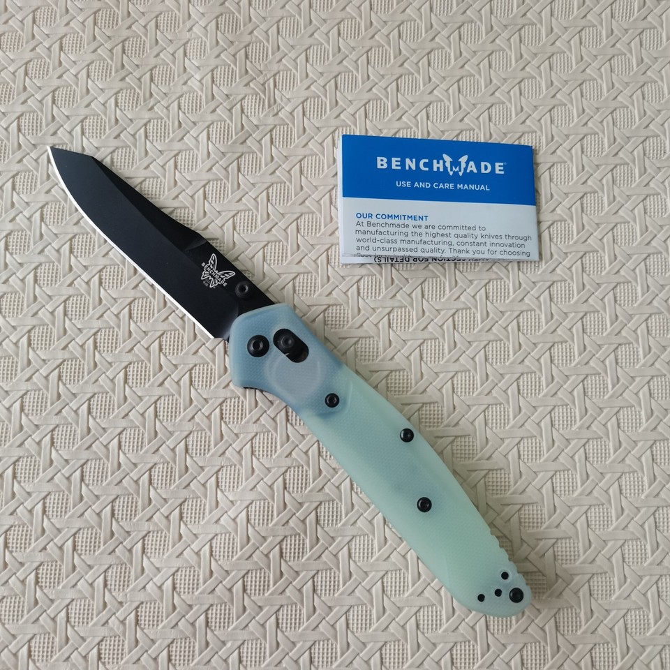 Benchmade Osborne Axis Lock Jade Handle G10 CPM-M4 Pocket Knife *940BK ...