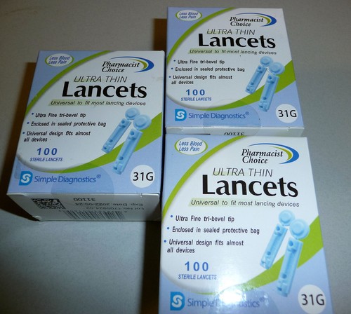 Pharmacist Choice "Ultra Thin" Twist Top 31G Lancets 100s [3 Packs ...