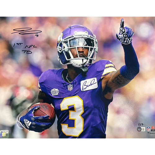 Jordan Addison Autographed Minnesota Vikings 16x20 Photo w/ 1st NFL TD ...