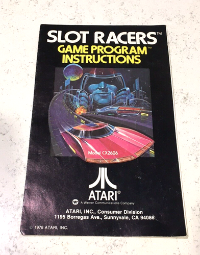 Atari 2600 Slot Racers (Black) Manual only | eBay