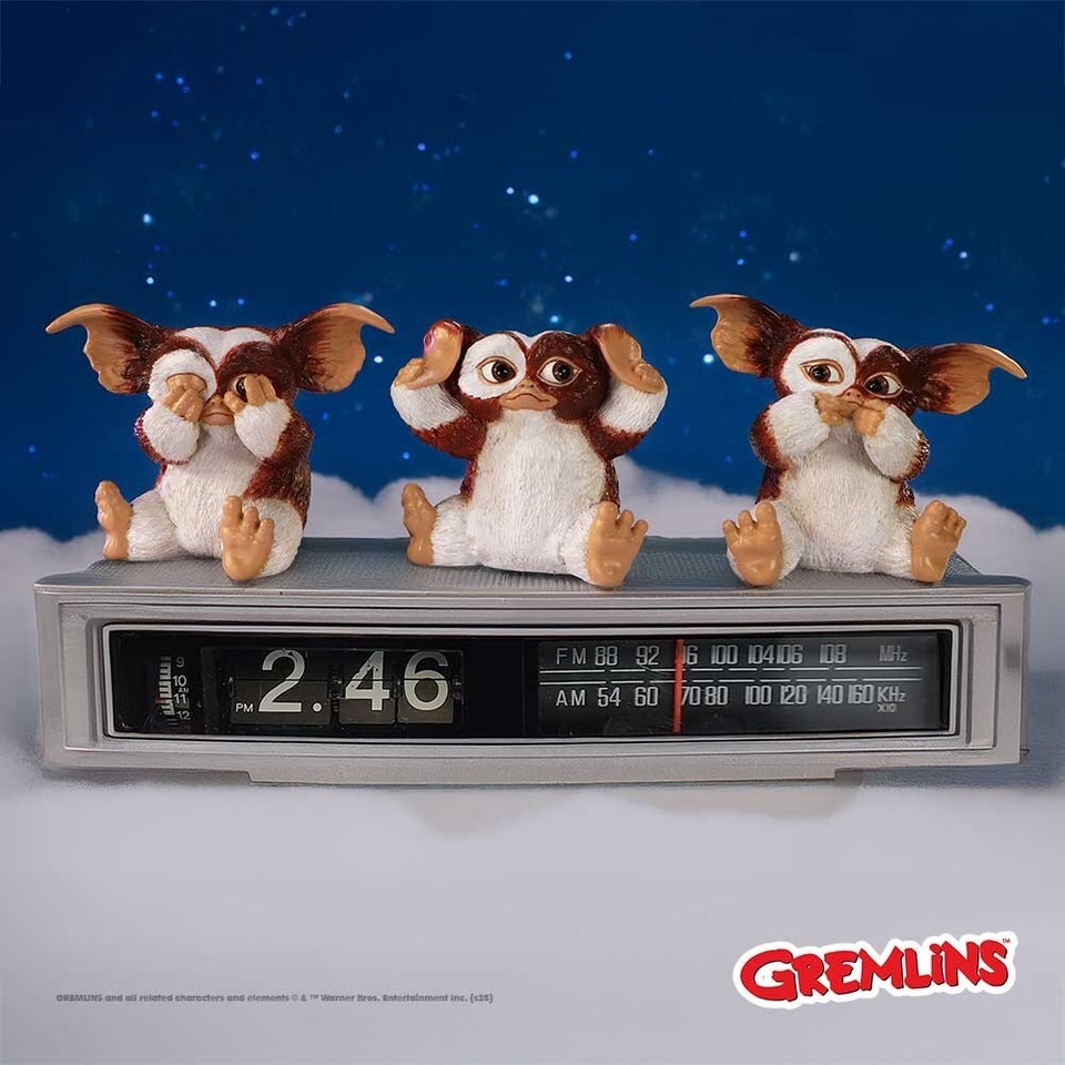 Nemesis Now THREE WISE GIZMO See Hear Speak No Evil Gremlins Figurines ...
