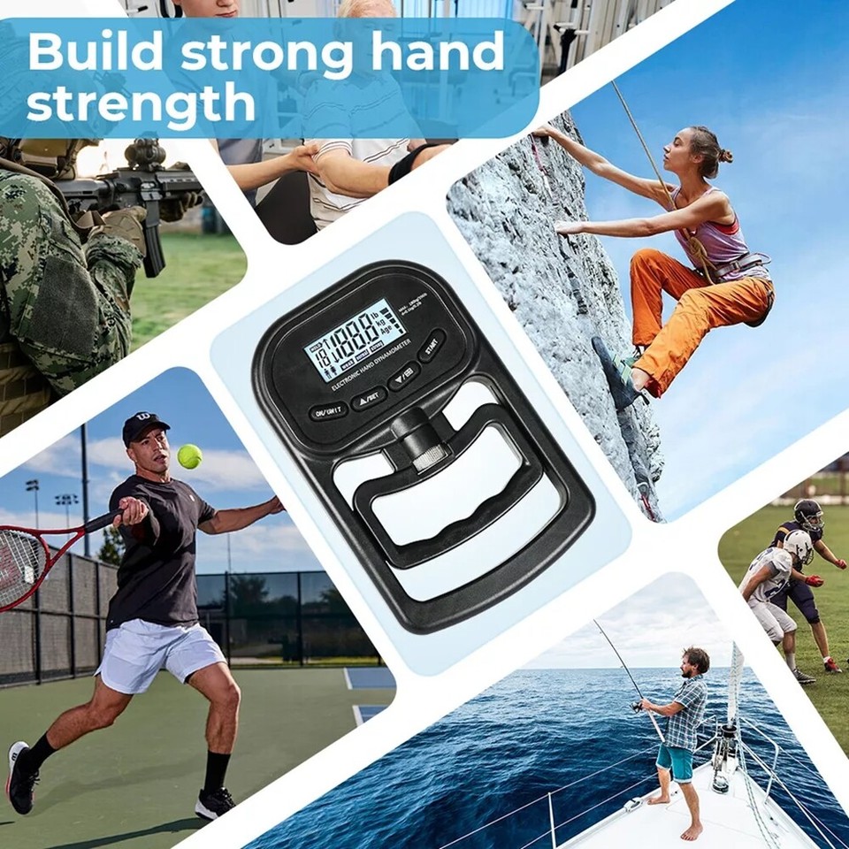 Grip Strength Tester, 396Lbs/180Kg Digital Hand Dynamometer Grip ...